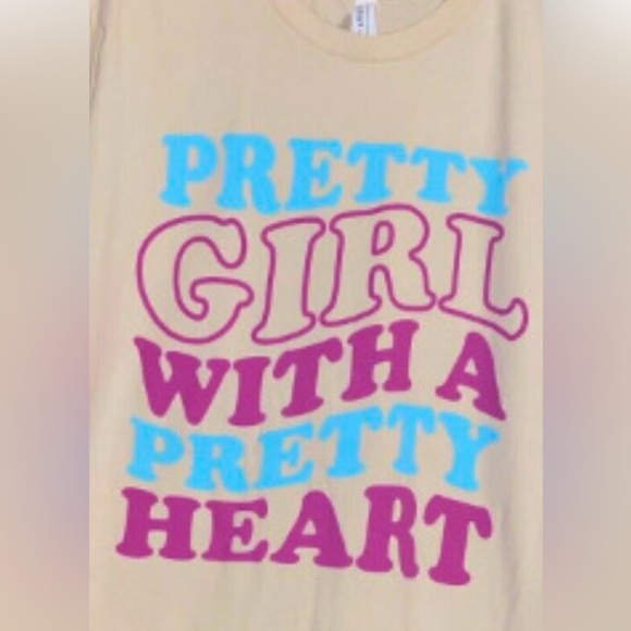 Bella Canvas | Tops | Pretty Girl Pretty Heart Ladies Tee Shirt Size ...